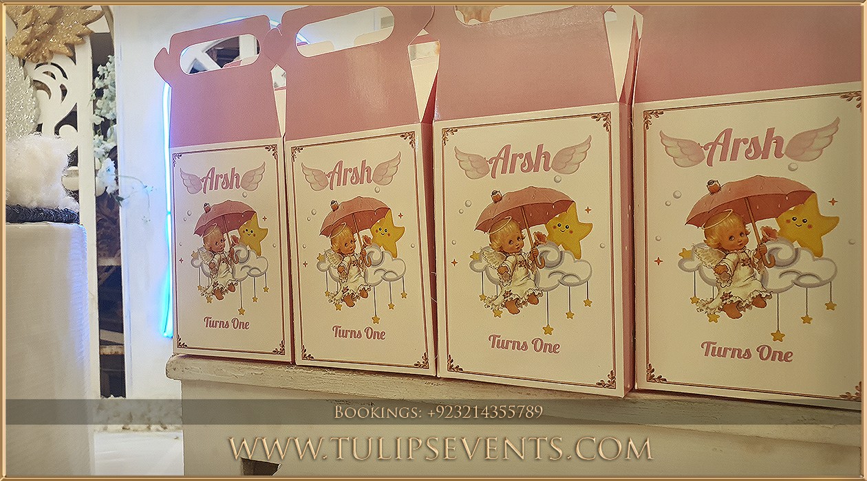 Lahore Angel Theme Birthday Decor for Khokhar Family Event