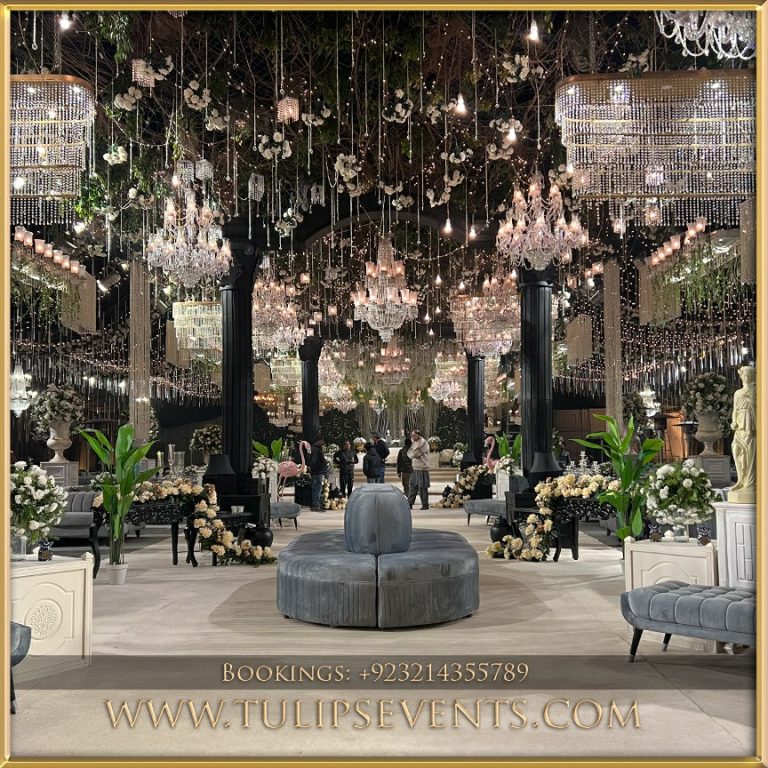 Dark Themed Walima Decorations 2025 | Tulips Events