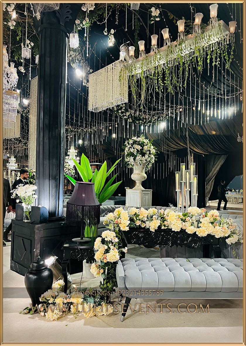 Dark Themed Walima Decorations 2025 | Tulips Events