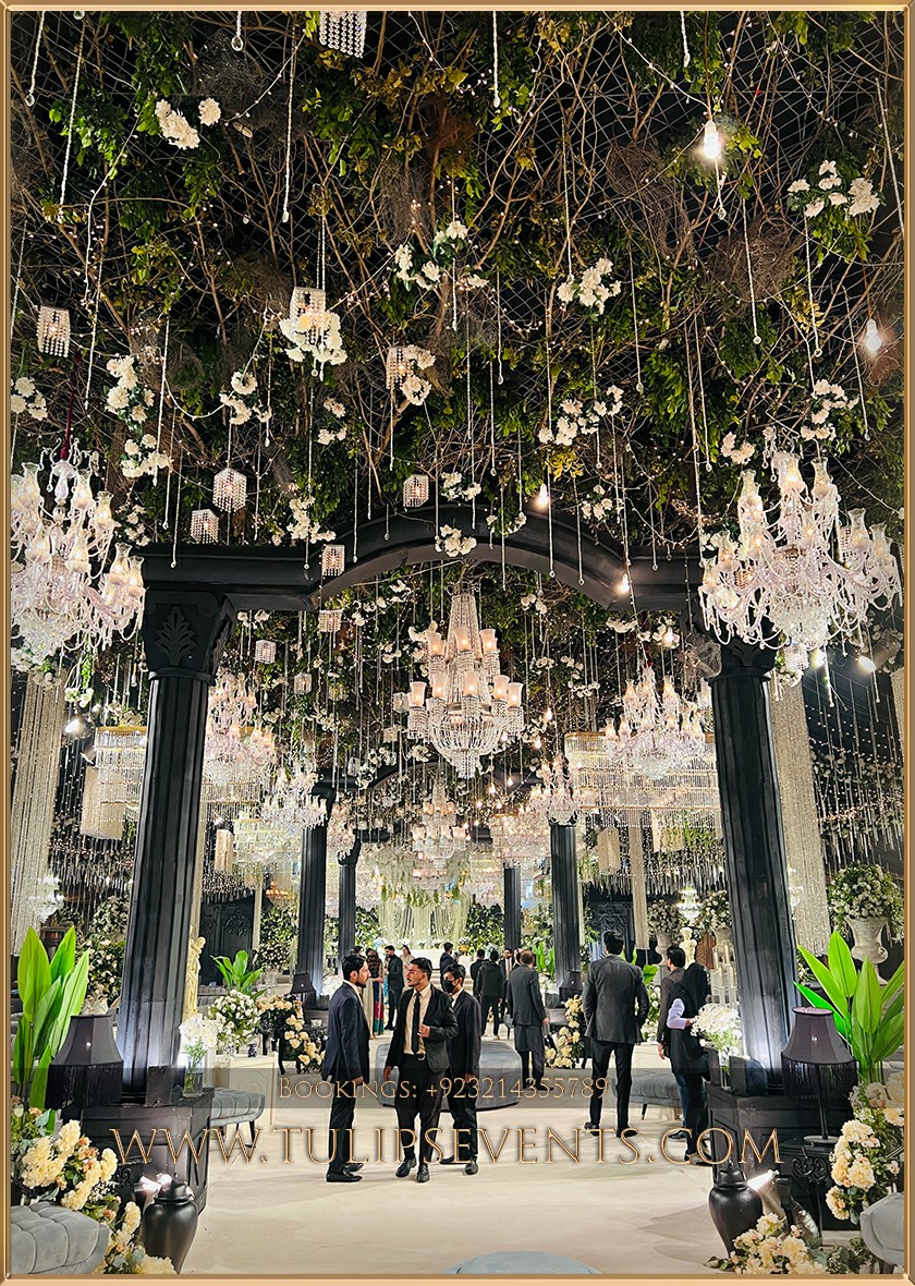 Dark Themed Walima Decorations 2025 | Tulips Events