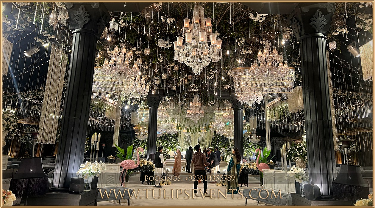 Dark Themed Walima Decorations 2025 | Tulips Events